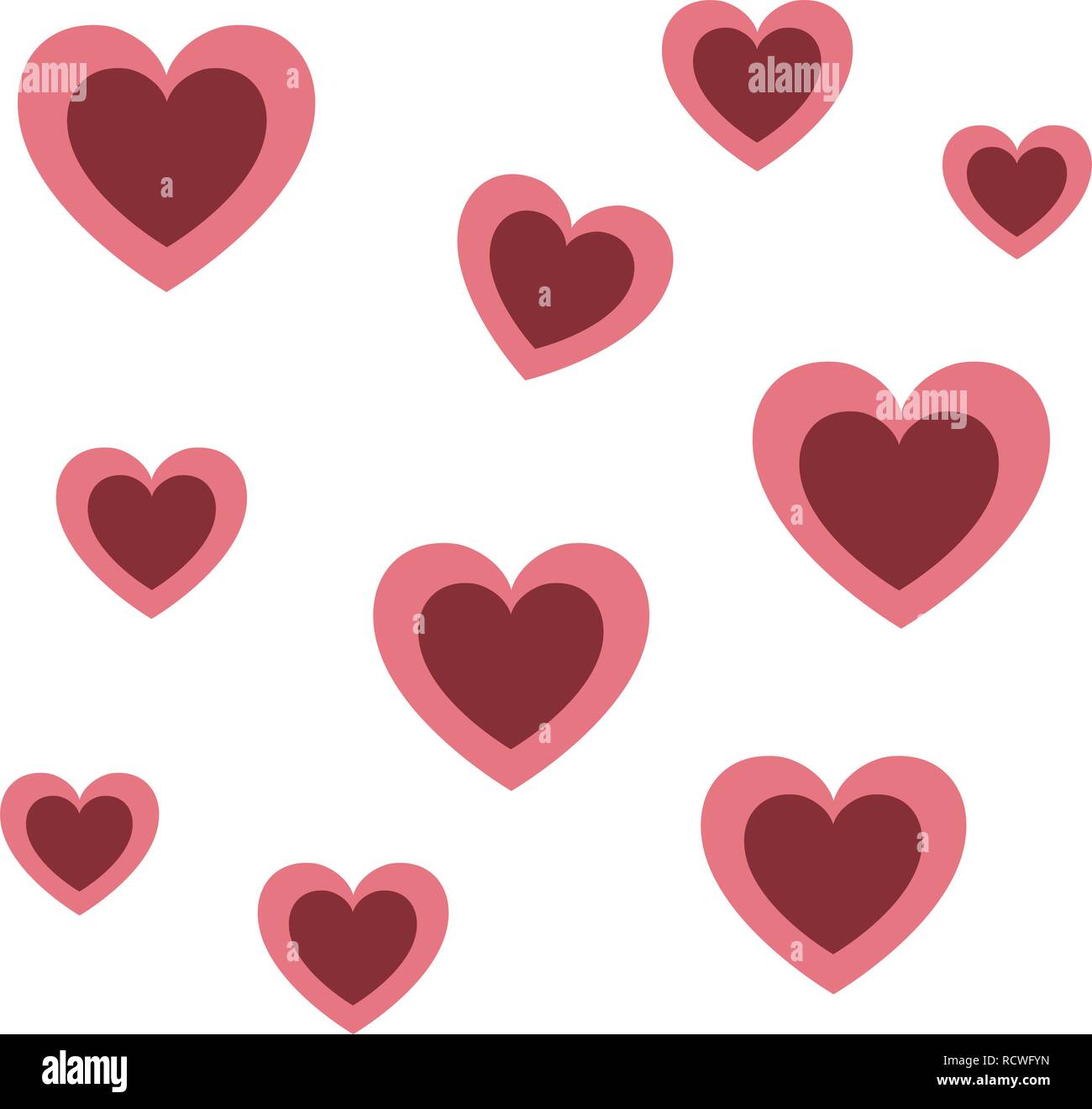 hearts pattern background isolated icon Stock Vector Image & Art - Alamy
