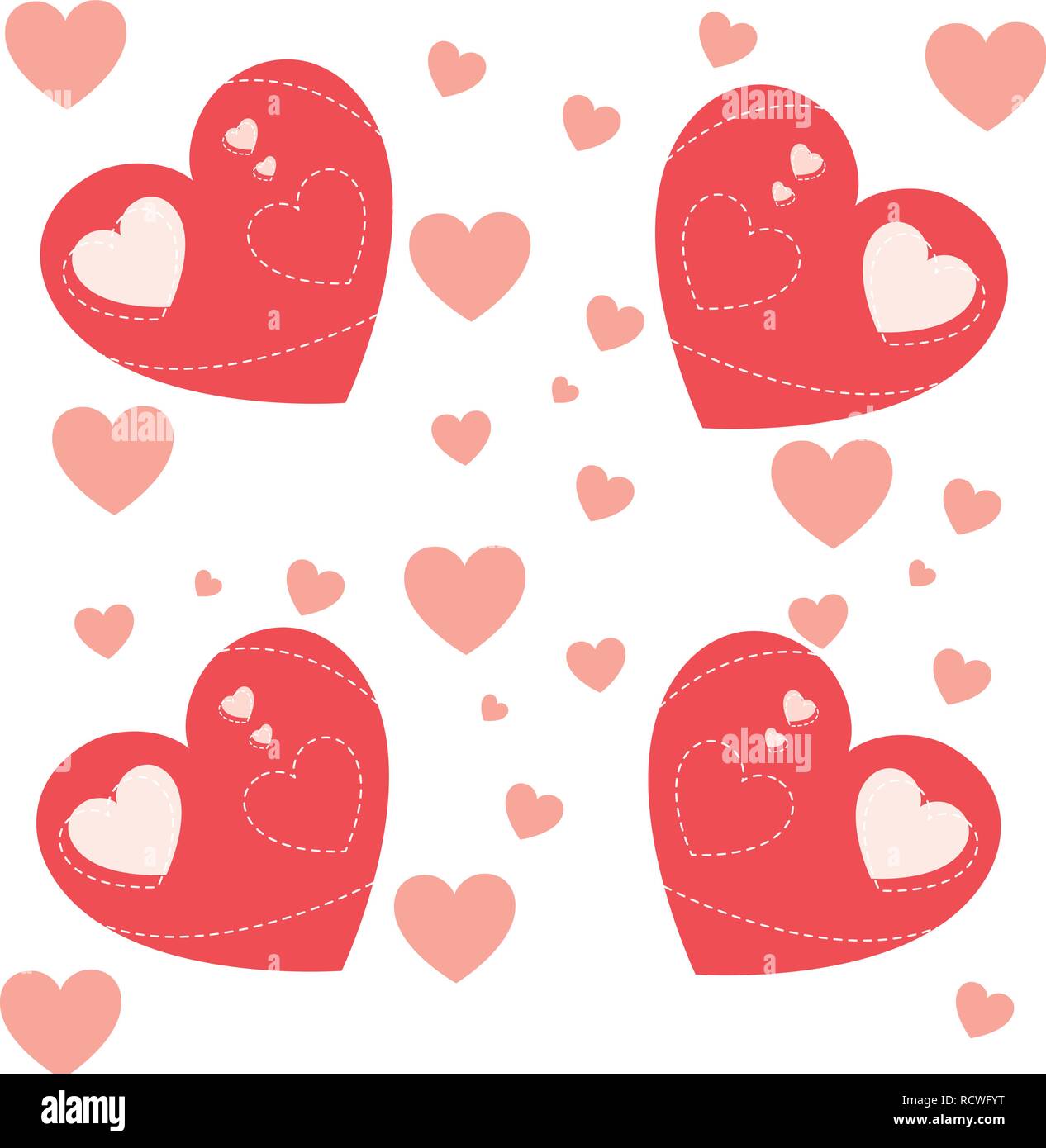 hearts pattern background isolated icon Stock Vector Image & Art - Alamy