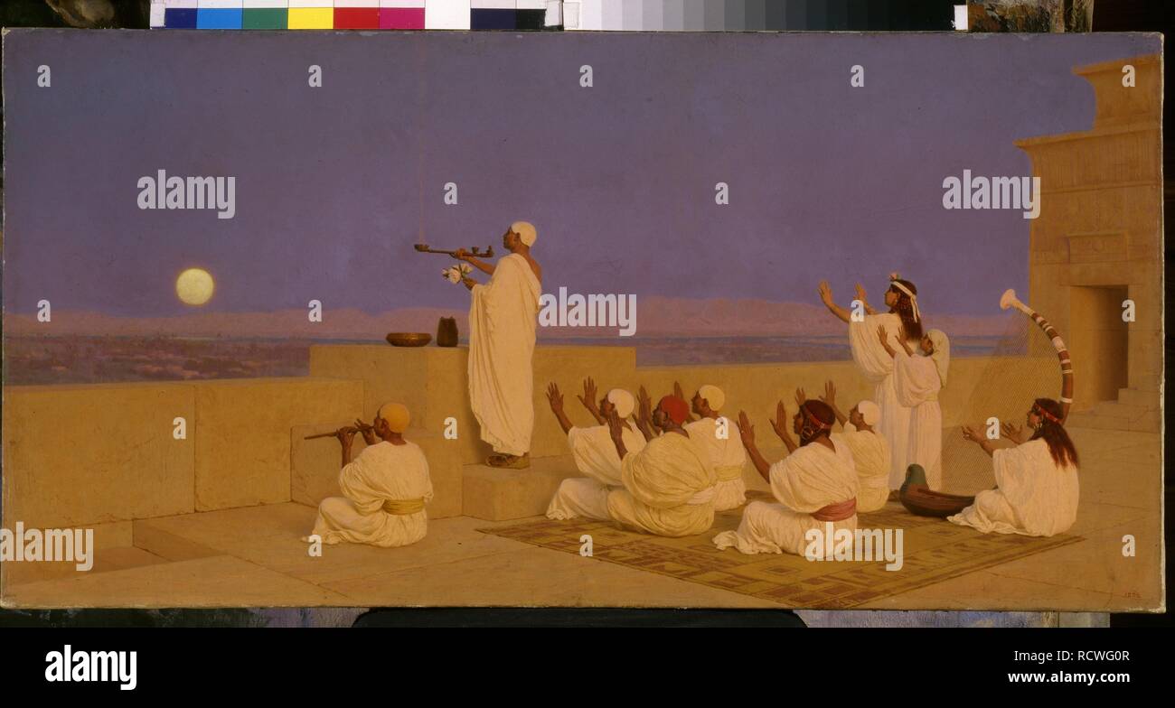 The Worship of the Lunar God Khonsu. Museum: State Russian Museum, St ...