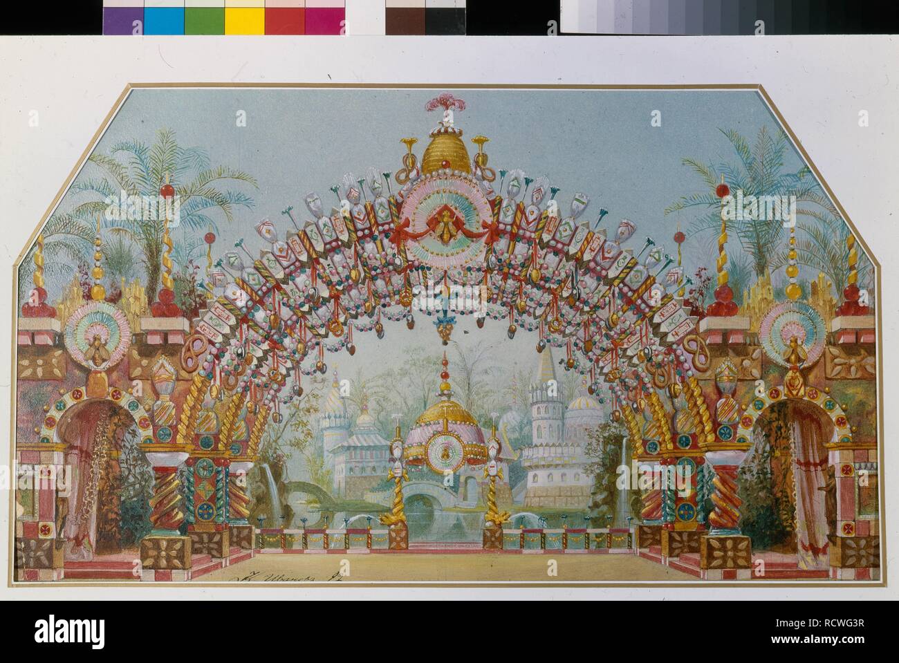 Stage design for the ballet The Nutcracker by P. Tchaykovsky. Museum ...