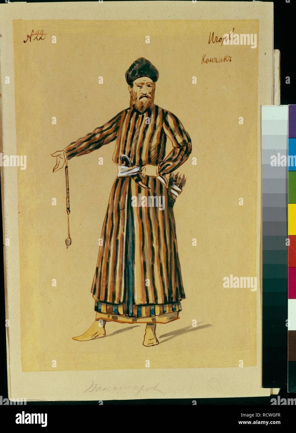 Costume design for the opera Prince Igor by A. Borodin. Museum: State ...