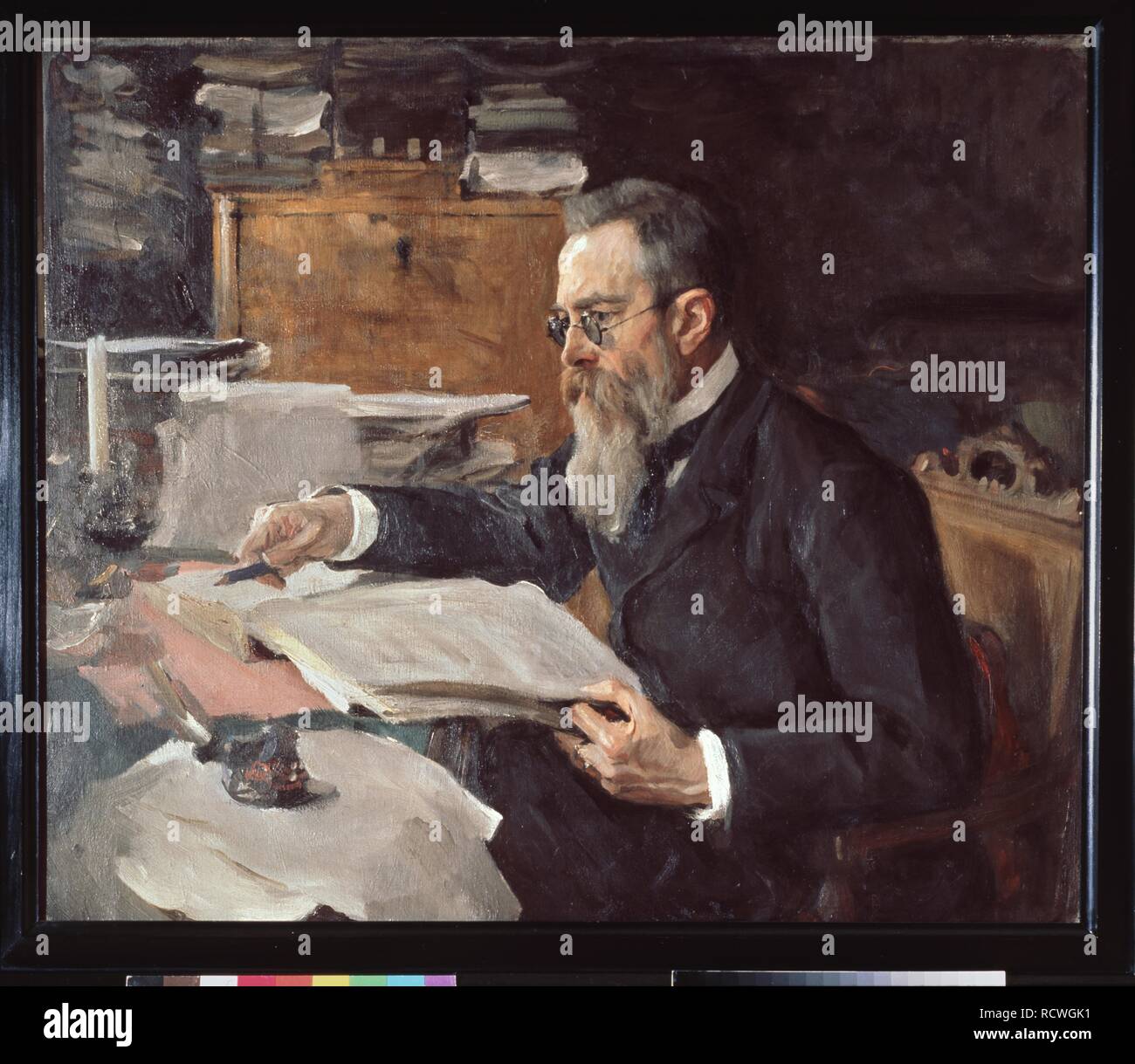 Portrait of the composer Nikolai Rimsky-Korsakov (1844-1908). Museum ...