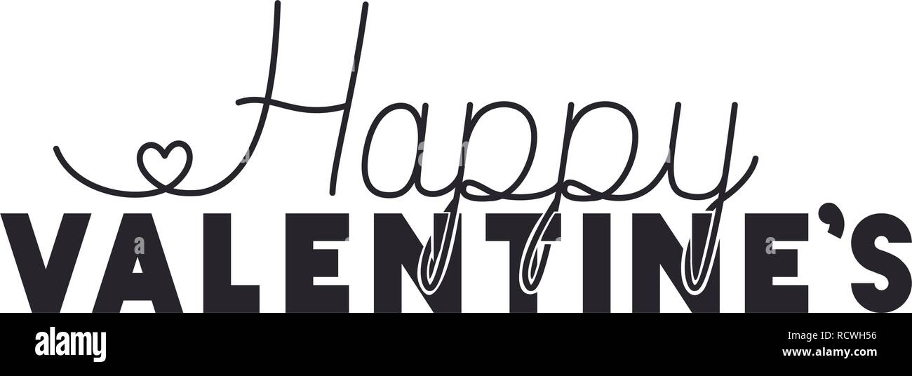 happy valentines label isolated icon Stock Vector Image & Art - Alamy