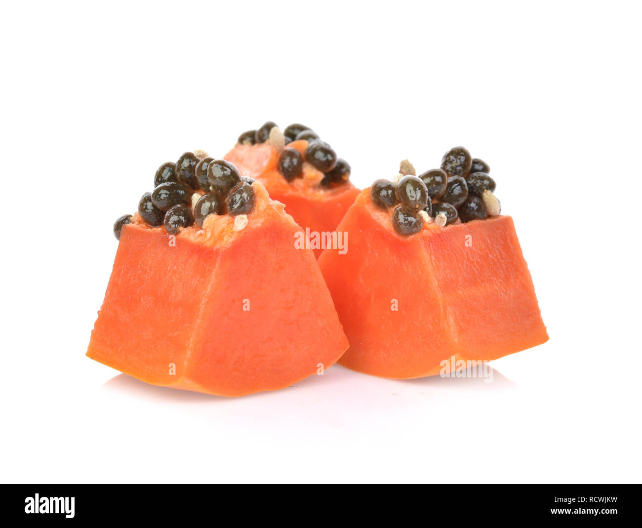 papaya isolated on a white background Stock Photo - Alamy