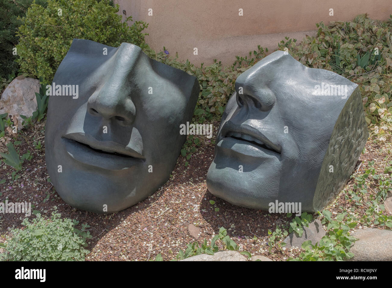 bronze sculptures by Susan Stamm Evans: "Large Face Fragments Stock ...