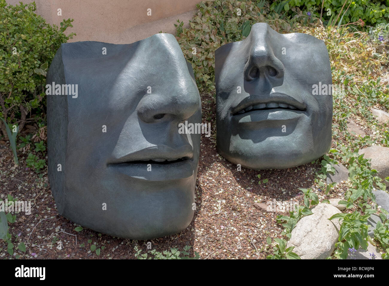 bronze sculptures by Susan Stamm Evans: "Large Face Fragments Stock ...