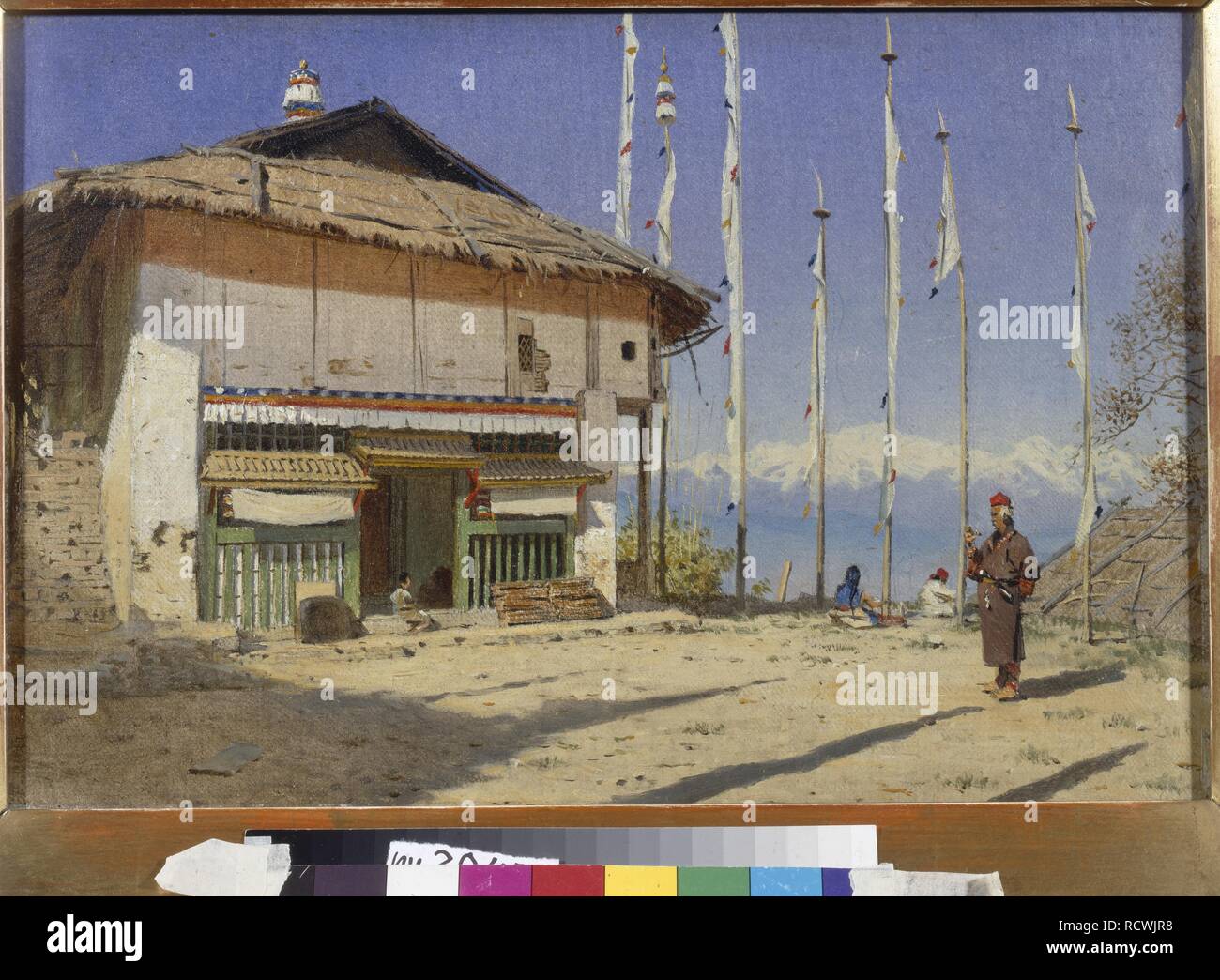 The Buddhist temple in Darjeeling. Sikkim. Museum: State Tretyakov ...