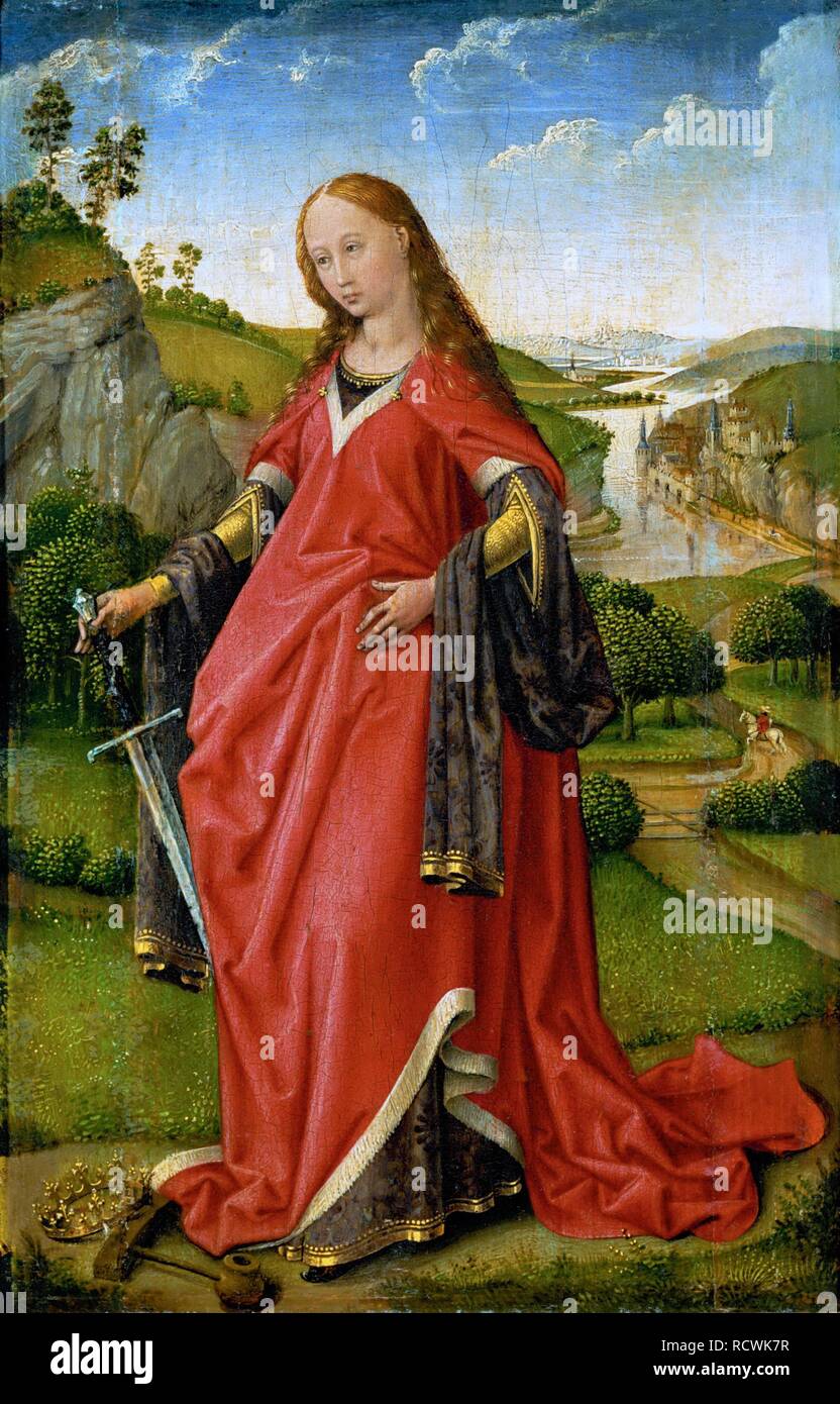 Saint Catherine. Museum: Art History Museum, Vienne. Author: WEYDEN, ROGIER VAN DER Stock Photo ...