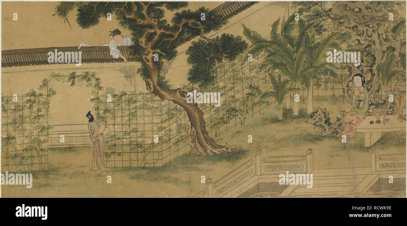 Scene from The Story of the Western Wing by Wang Shifu. Museum: Freer ...