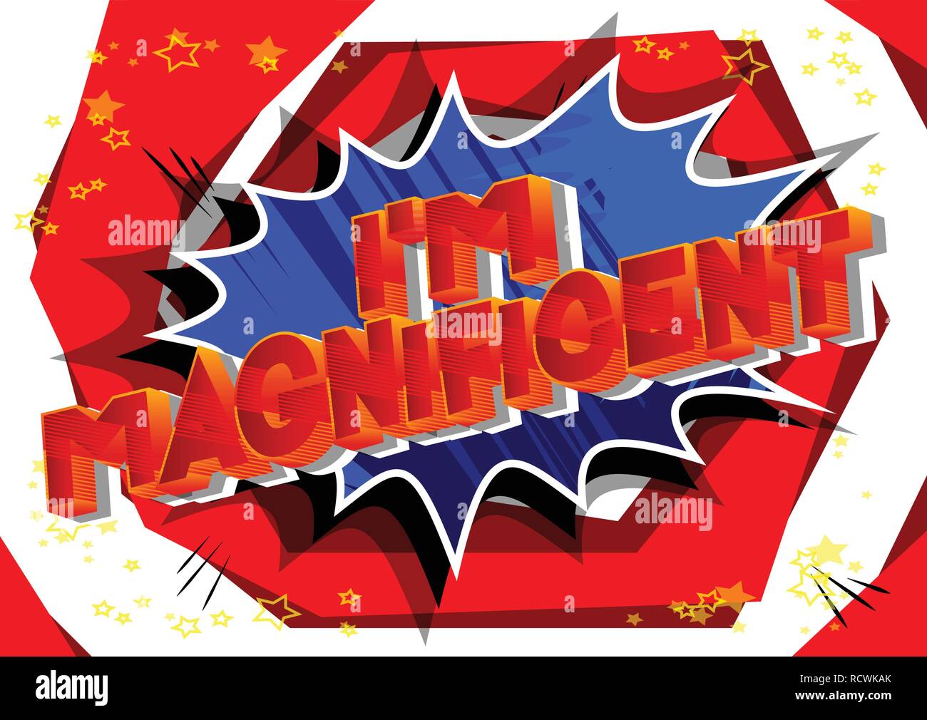 I'm Magnificent - Vector illustrated comic book style phrase on ...