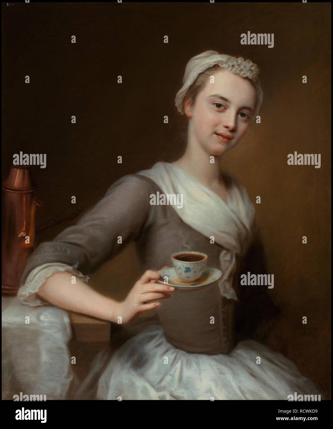 Offering a Cup of Coffee. Museum: PRIVATE COLLECTION. Author: DENNER ...