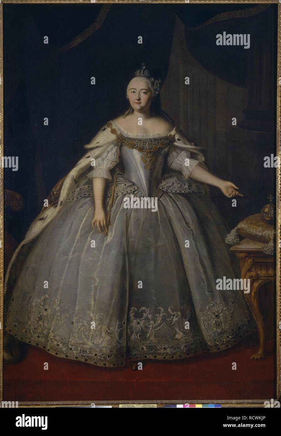 Portrait of Empress Elisabeth (1709-1762). Museum: State Tretyakov ...