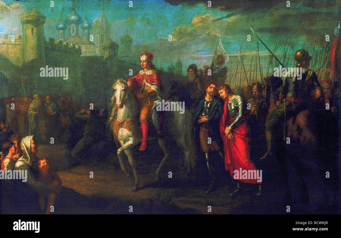 Triumphal Entrance of Alexander Nevsky in the Town of Pskov after His ...