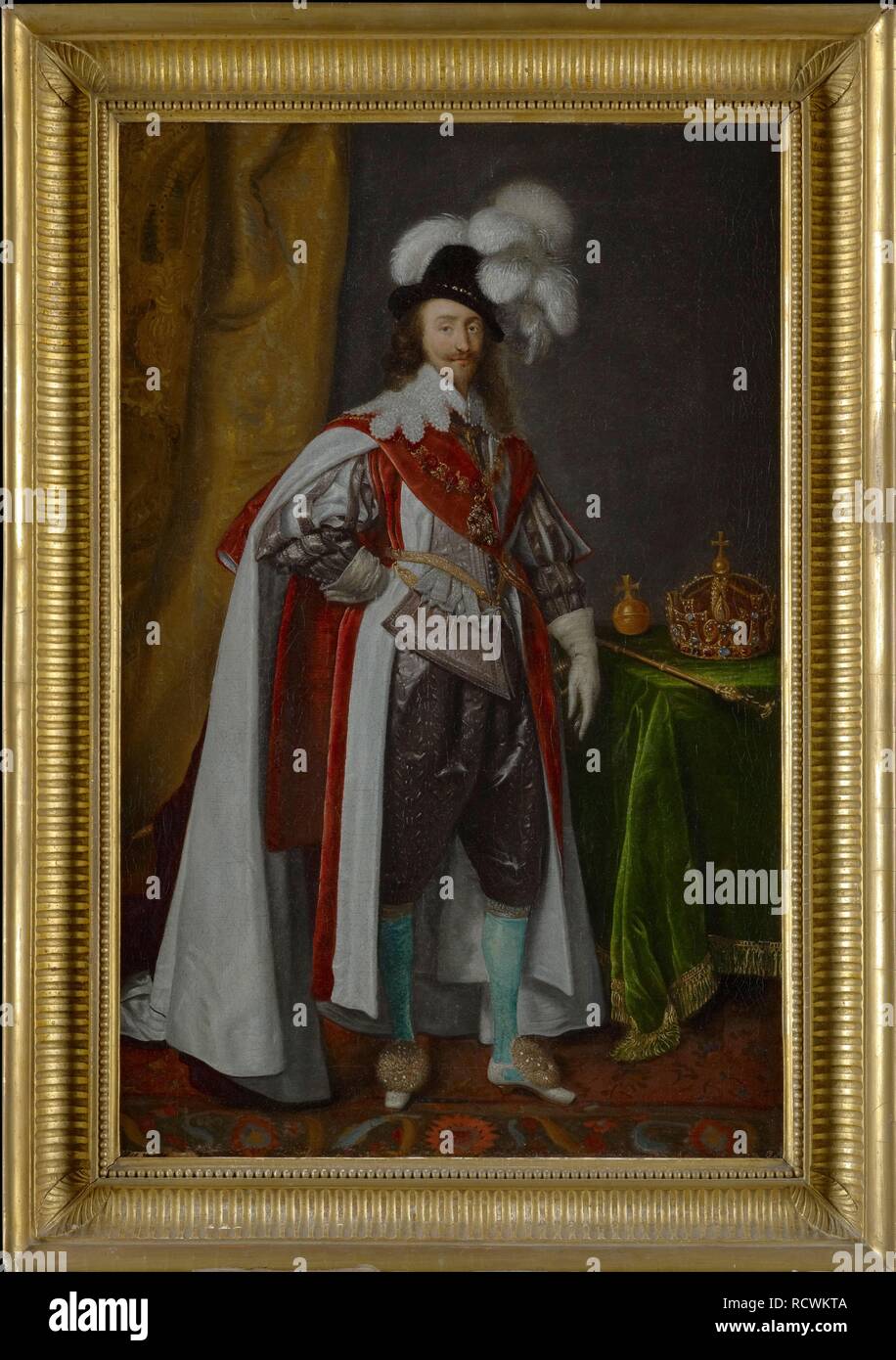 Portrait of King Charles I of England (1600-1649), in the robes of the ...