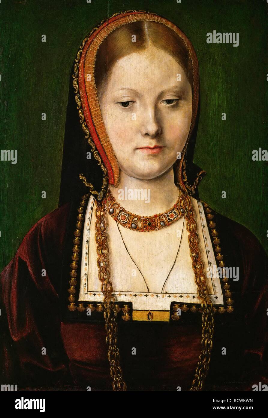 Portrait of Mary Tudor (1496-1533). Museum: Art History Museum, Vienne ...