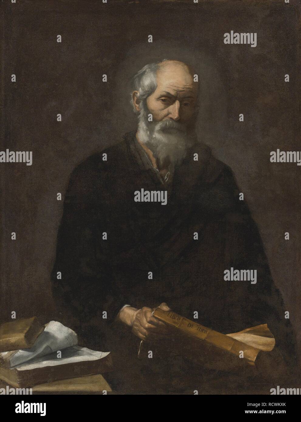 Plato. Museum: PRIVATE COLLECTION. Author: Ribera, José, de Stock Photo ...