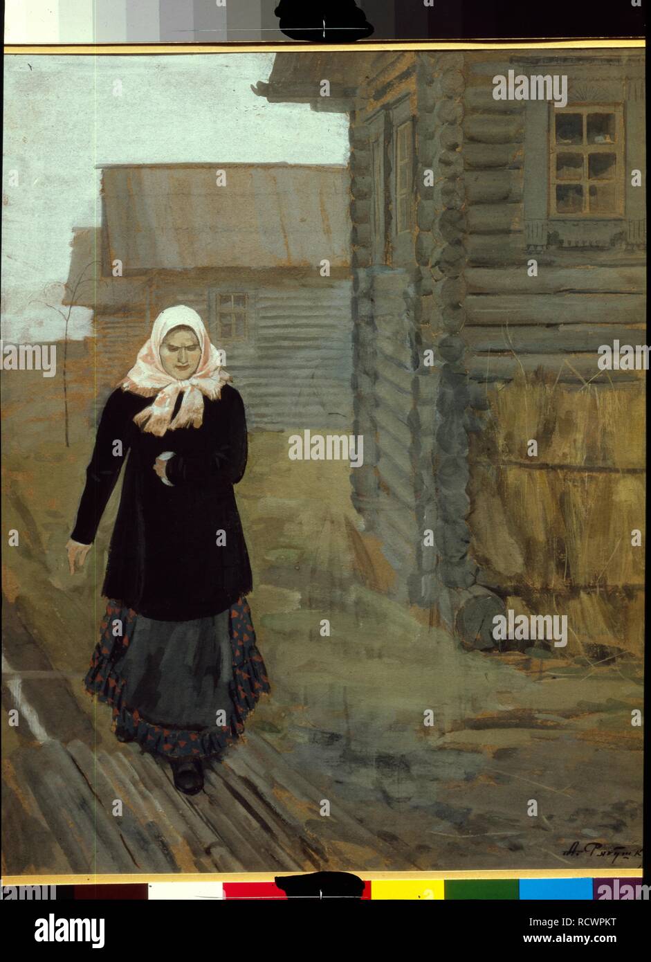 In a country village. Going to church. Museum: State Tretyakov Gallery ...