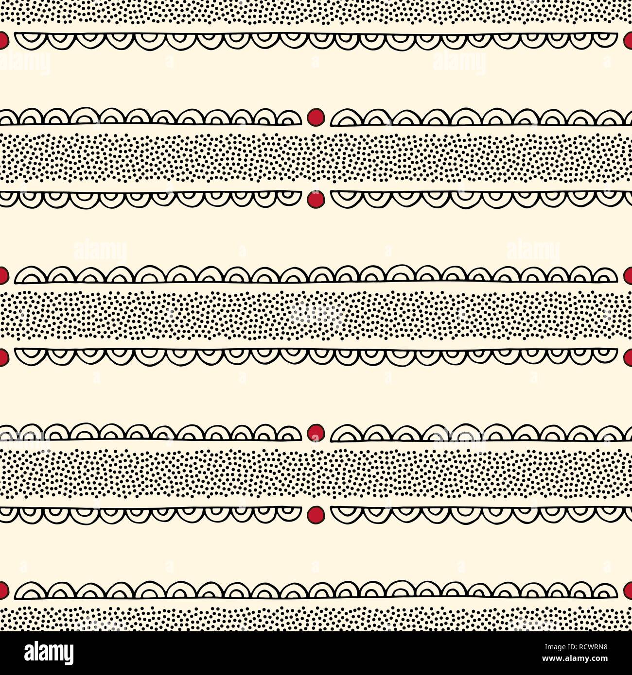 Dotted ornate stripes vector seamless pattern. Abstract dots tracery ... Dotted ornate stripes vector seamless pattern. Abstract dots tracery ...