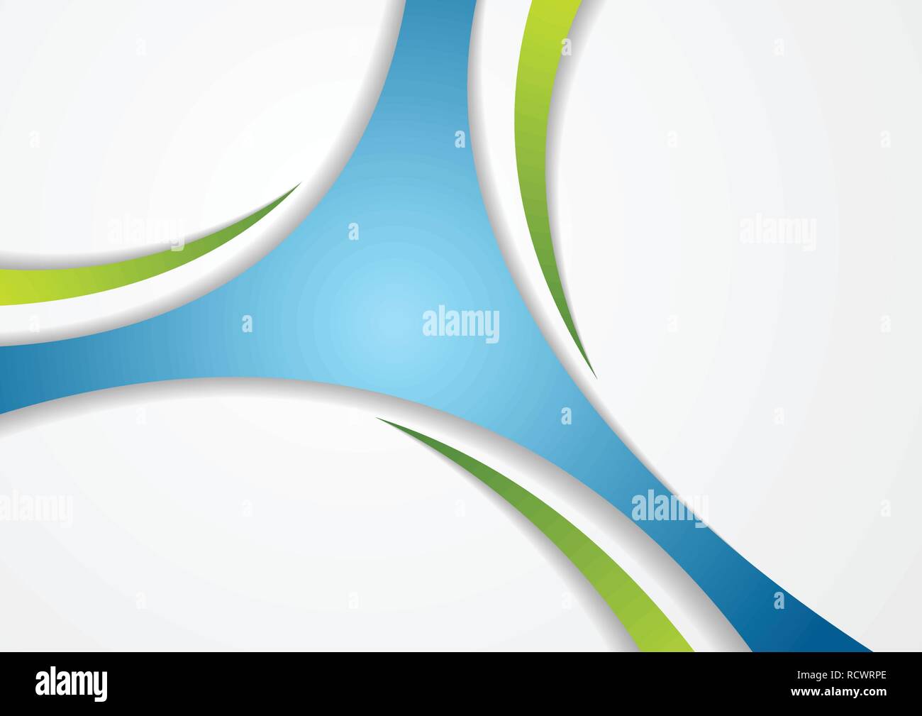 Abstract blue and green wavy corporate design. Vector background Stock ...