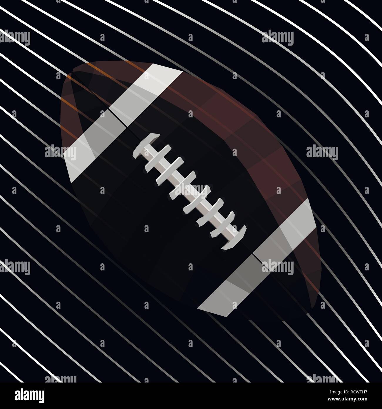 Creative sport vector illustration with football ball in low poly style ...