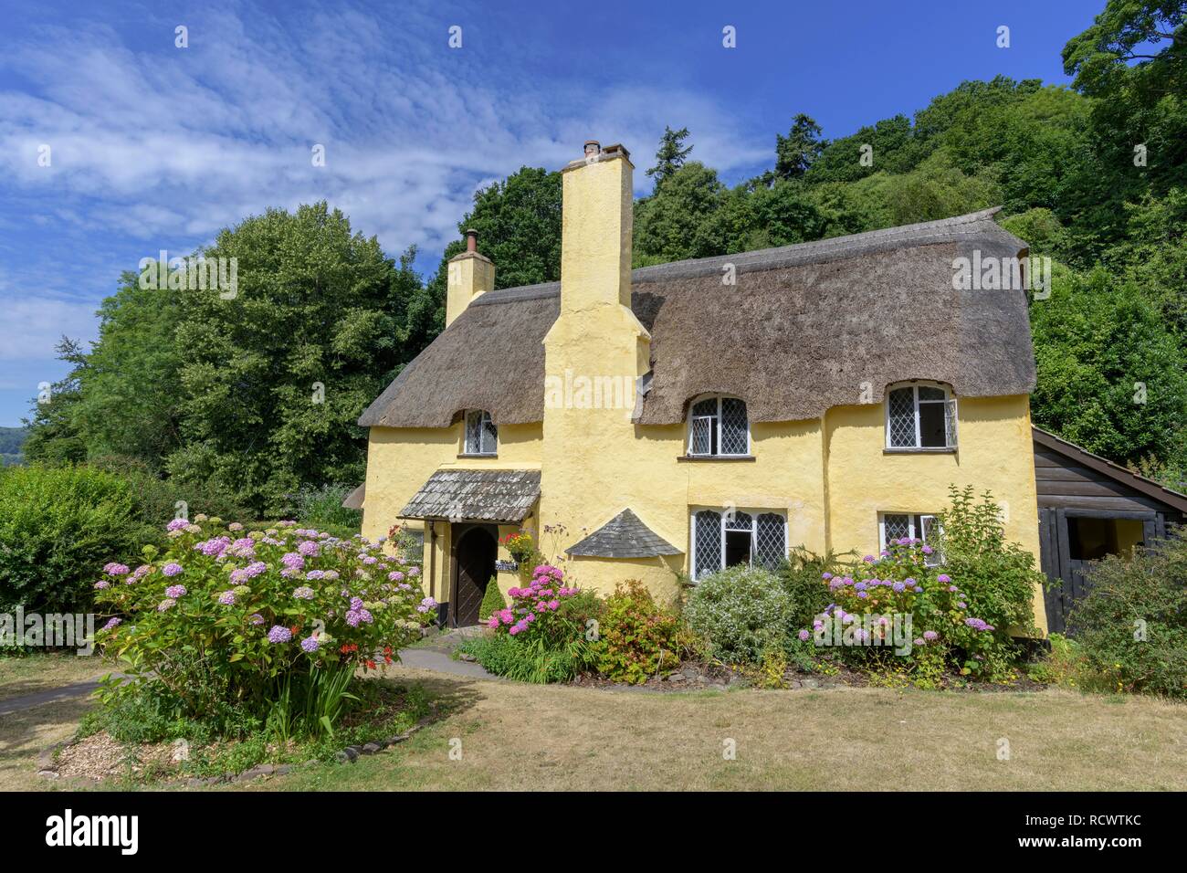 Thatched house, Selworthy, England, Great Britain Stock Photo - Alamy