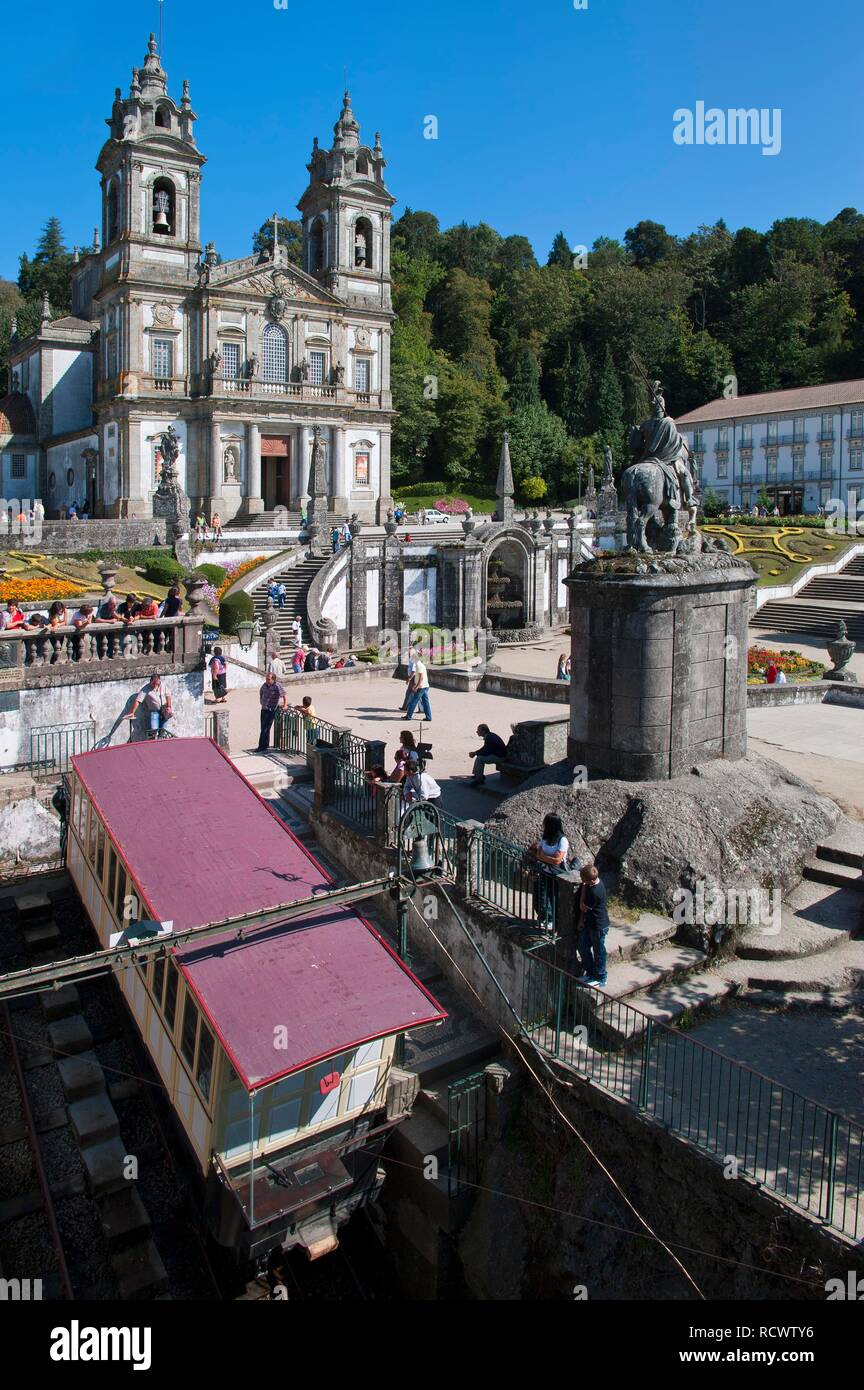 Bom Jesus do Monte Sanctuary and funicular, Braga, Minho, Portugal ...