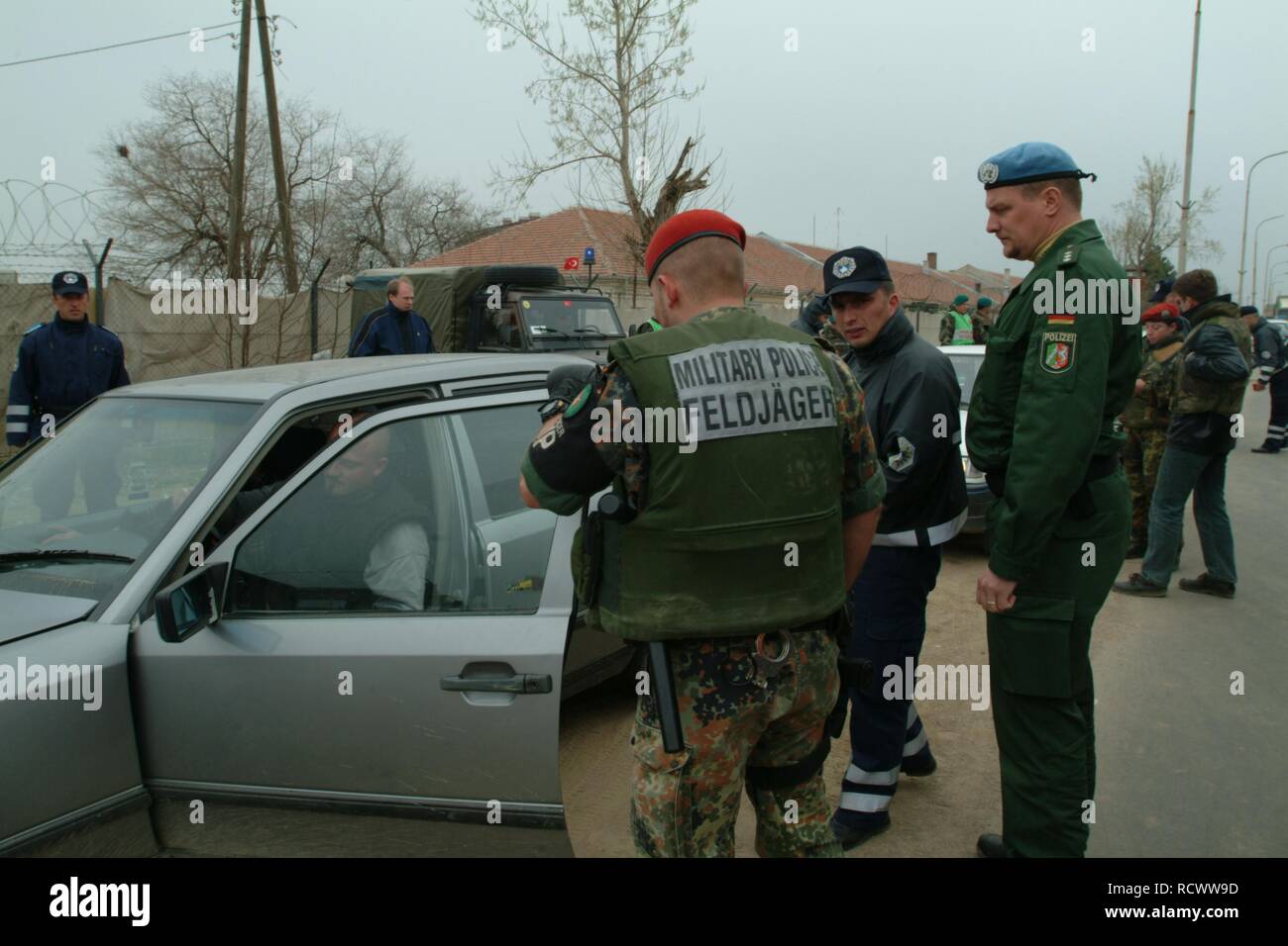Joint checkpoint of the German KFOR Bundeswehr forces and the ...