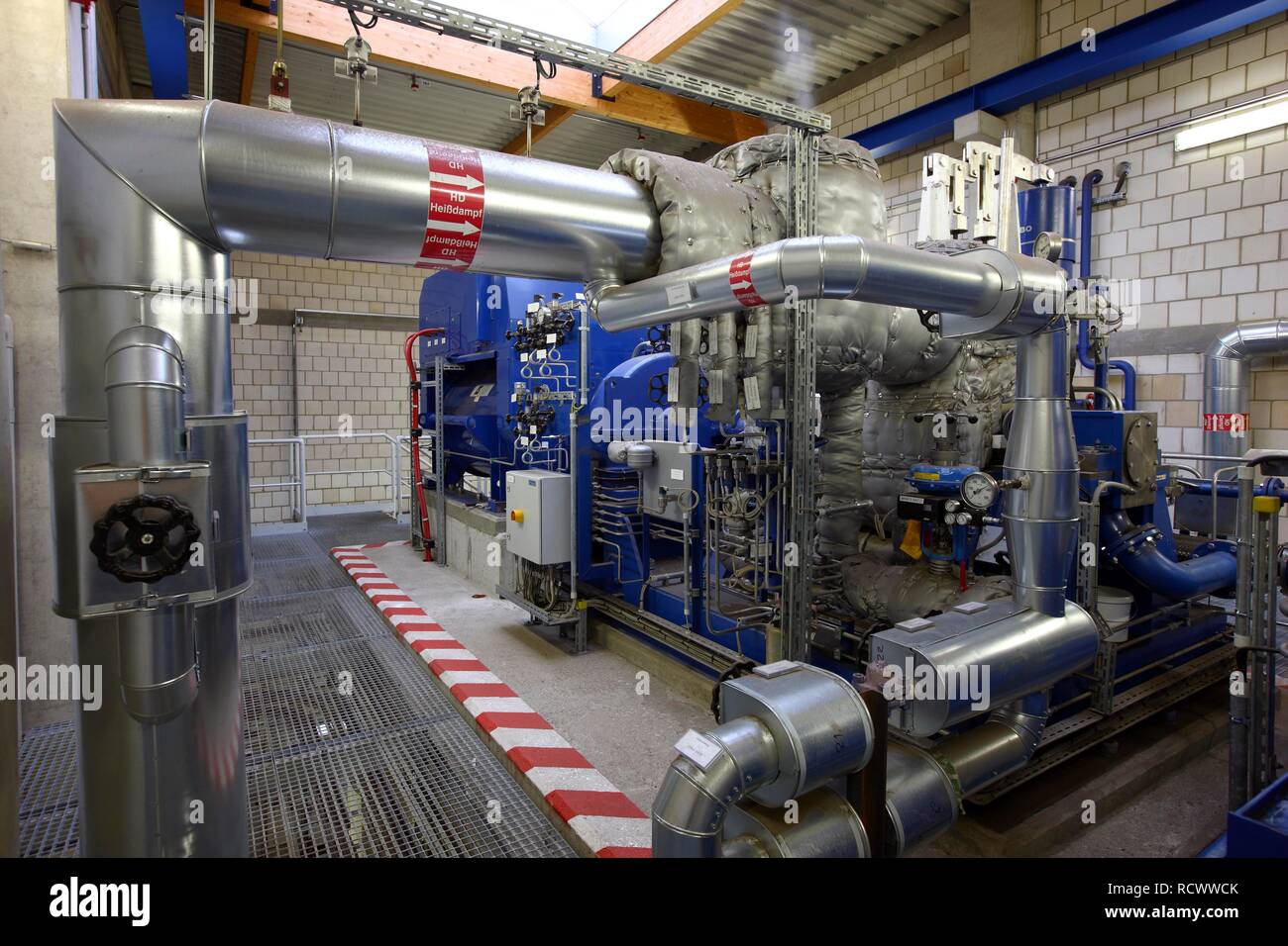 Turbine house, generator in a biomass co-generation plant, combined ...