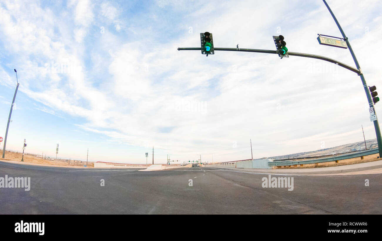 Road intersection in rural suburban neighborhood Stock Photo - Alamy