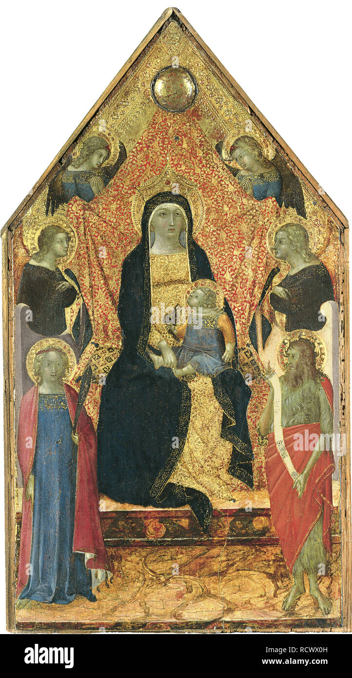 The Virgin and Child enthroned between four Angels and Saints. Museum: Thyssen-Bornemisza ...