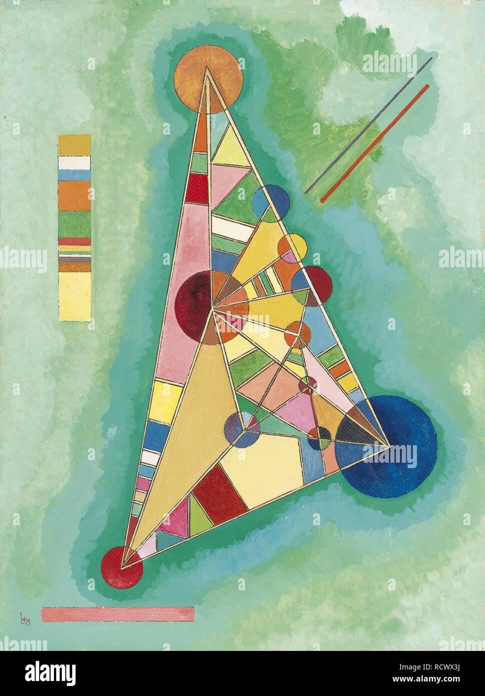 Colorful in the triangle. Museum: PRIVATE COLLECTION. Author: Kandinsky ...