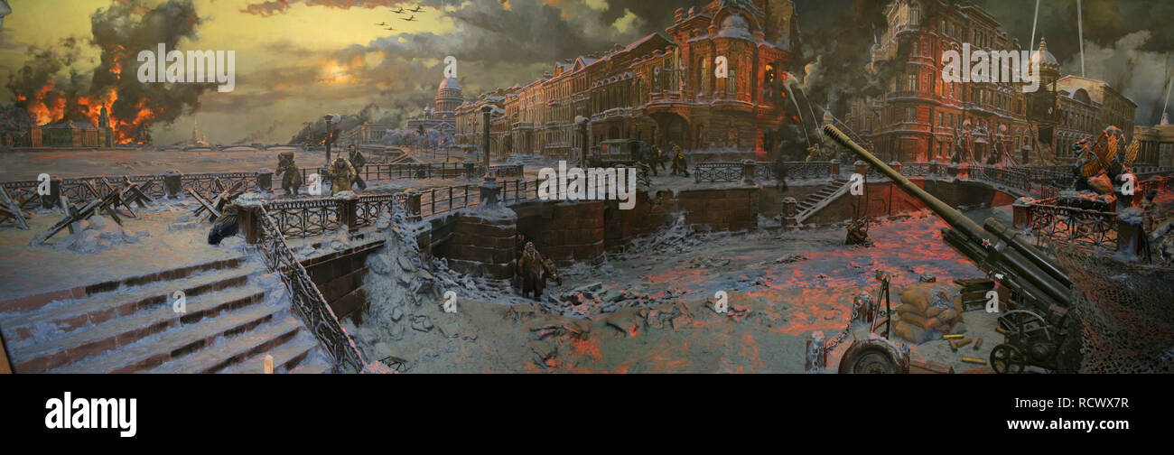 The Siege of Leningrad (Diorama). Museum: Museum of the Great Patriotic ...