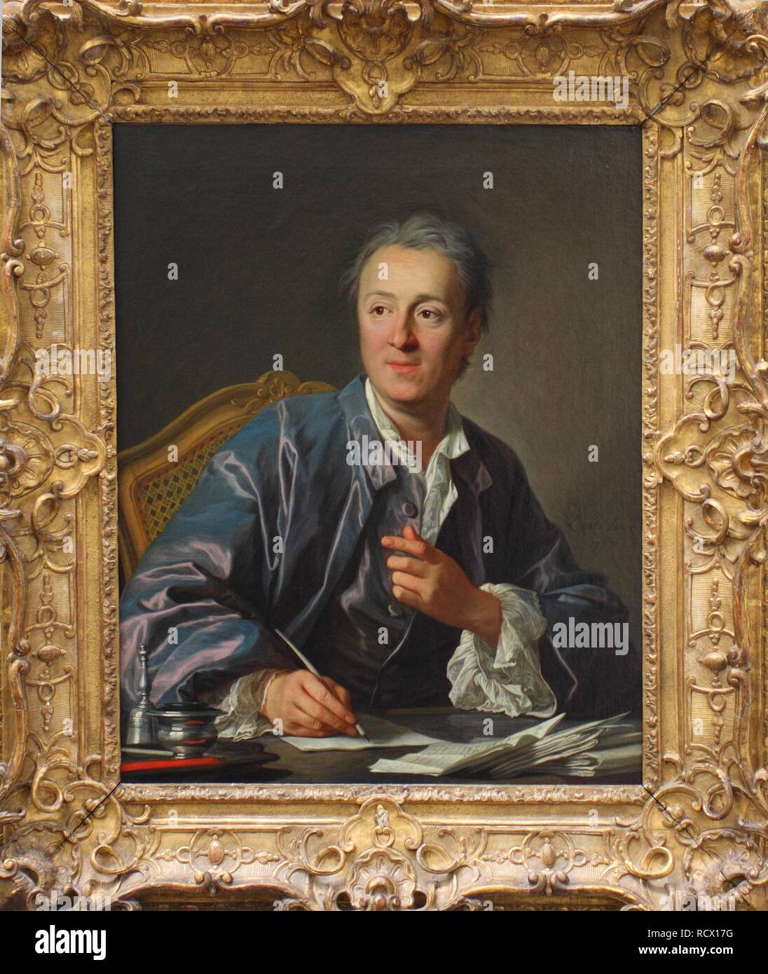 Portrait of Denis Diderot (1713–1784). Museum: Musee du Louvre, Paris ...