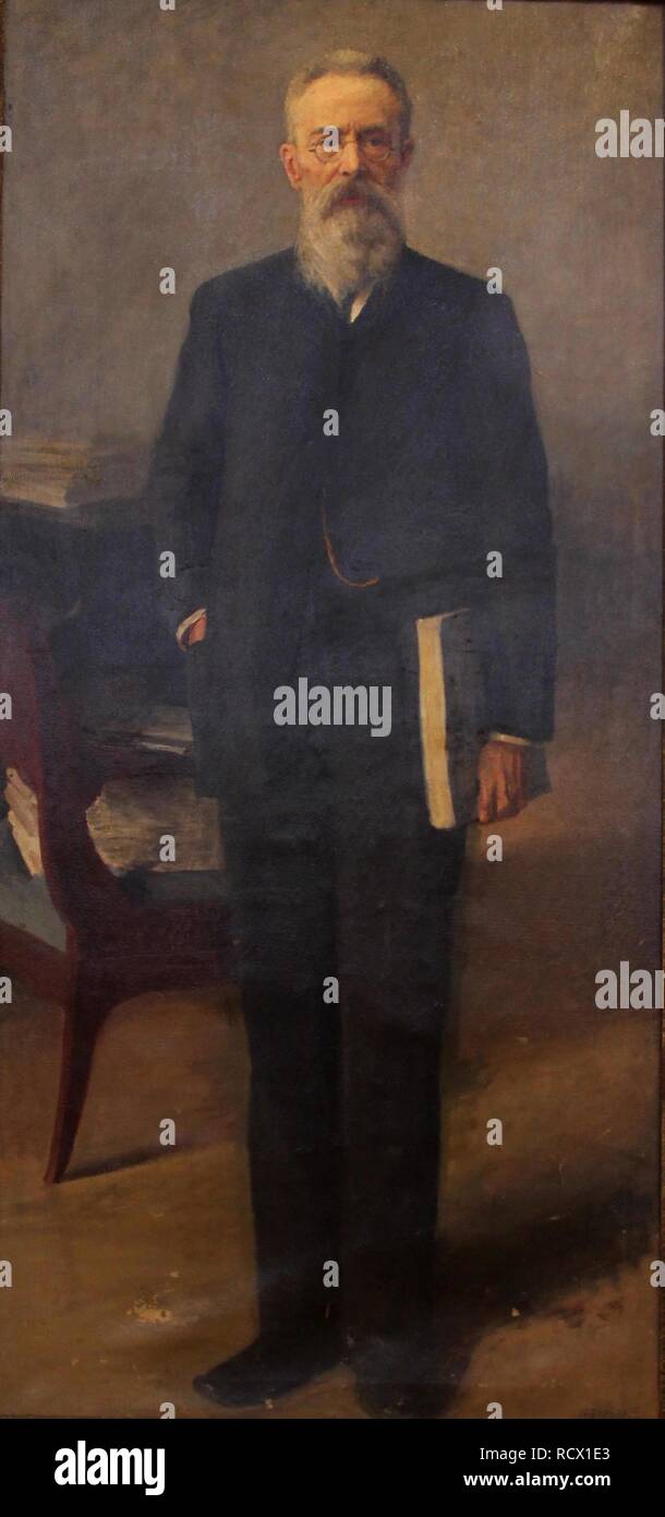 Portrait of the composer nikolai rimsky korsakov hi-res stock ...