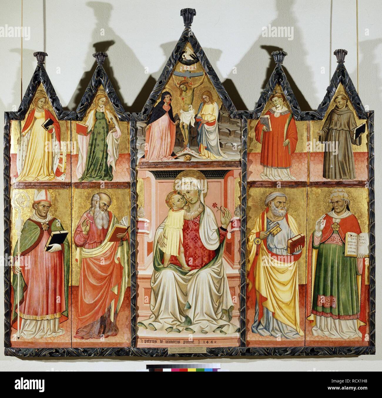 Madonna and Child with Saints (Polyptych, ten separate panels). Museum: State A. Pushkin Museum ...