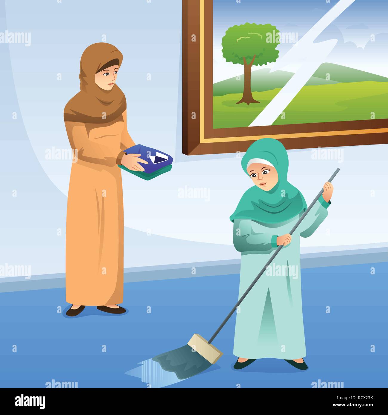 Family chores teen Stock Vector Images - Alamy