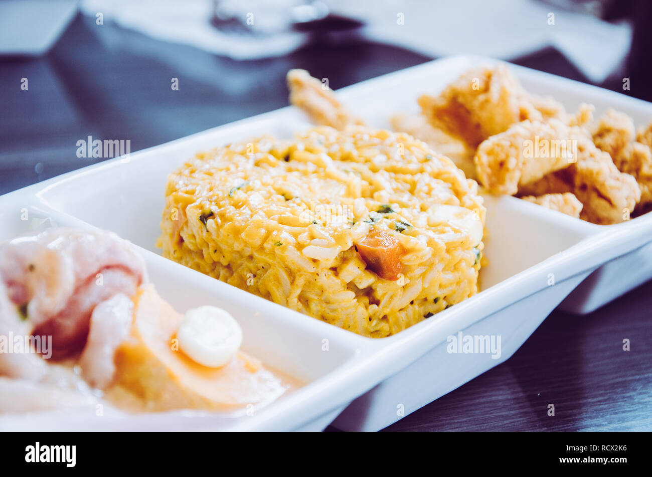 Peruvian food: triple, cebiche, seafood rice and chicharron of fish ...