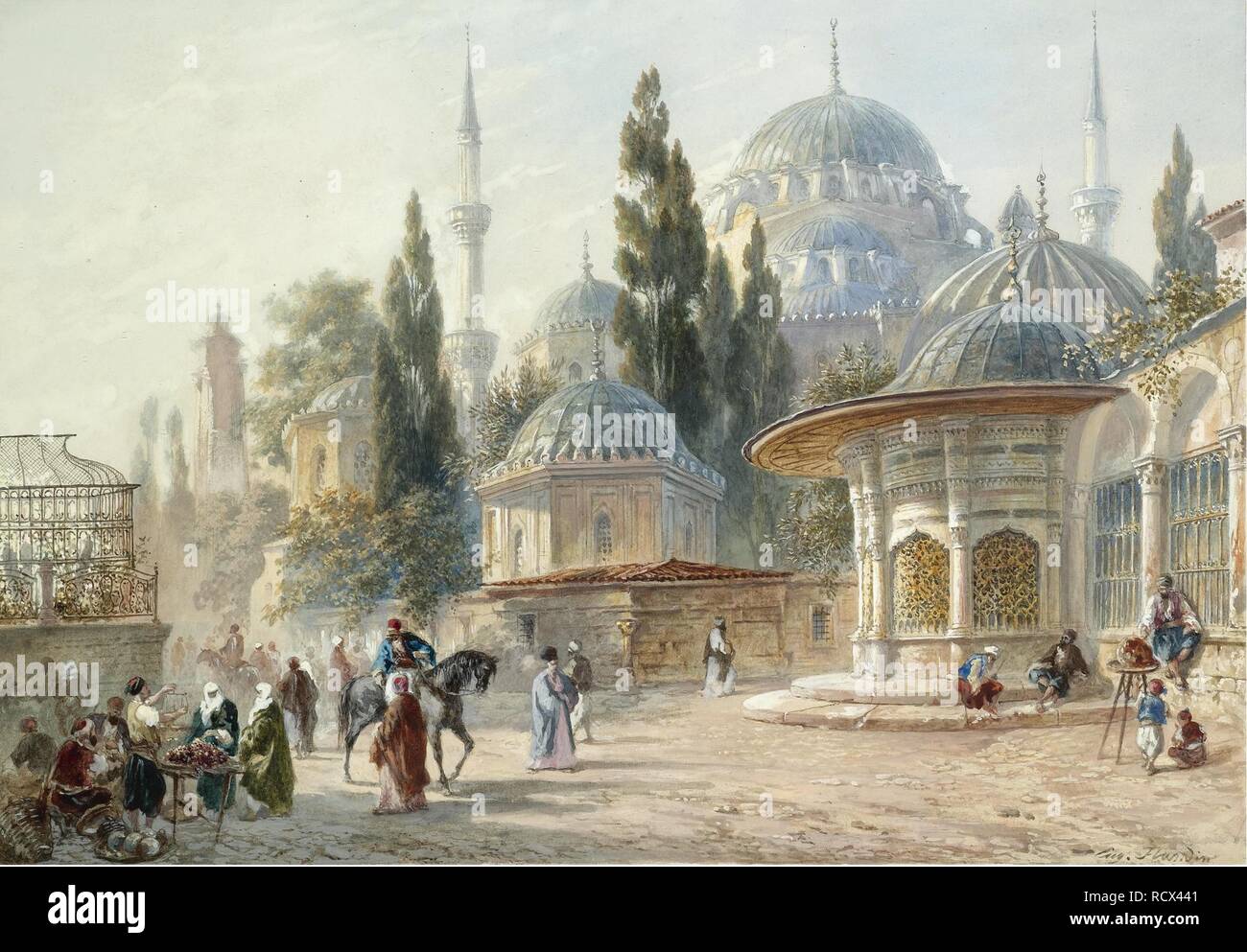 The Sehzade Mosque in Constantinople. Museum: PRIVATE COLLECTION ...