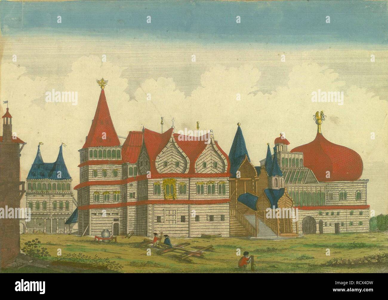 Wooden palace of the Tsar Alexis I Mikhailovich in Kolomenskoye at ...