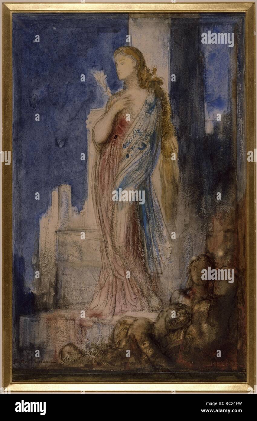 Helen on the Ramparts of Troy. Museum: Musée Gustave Moreau Stock Photo ...