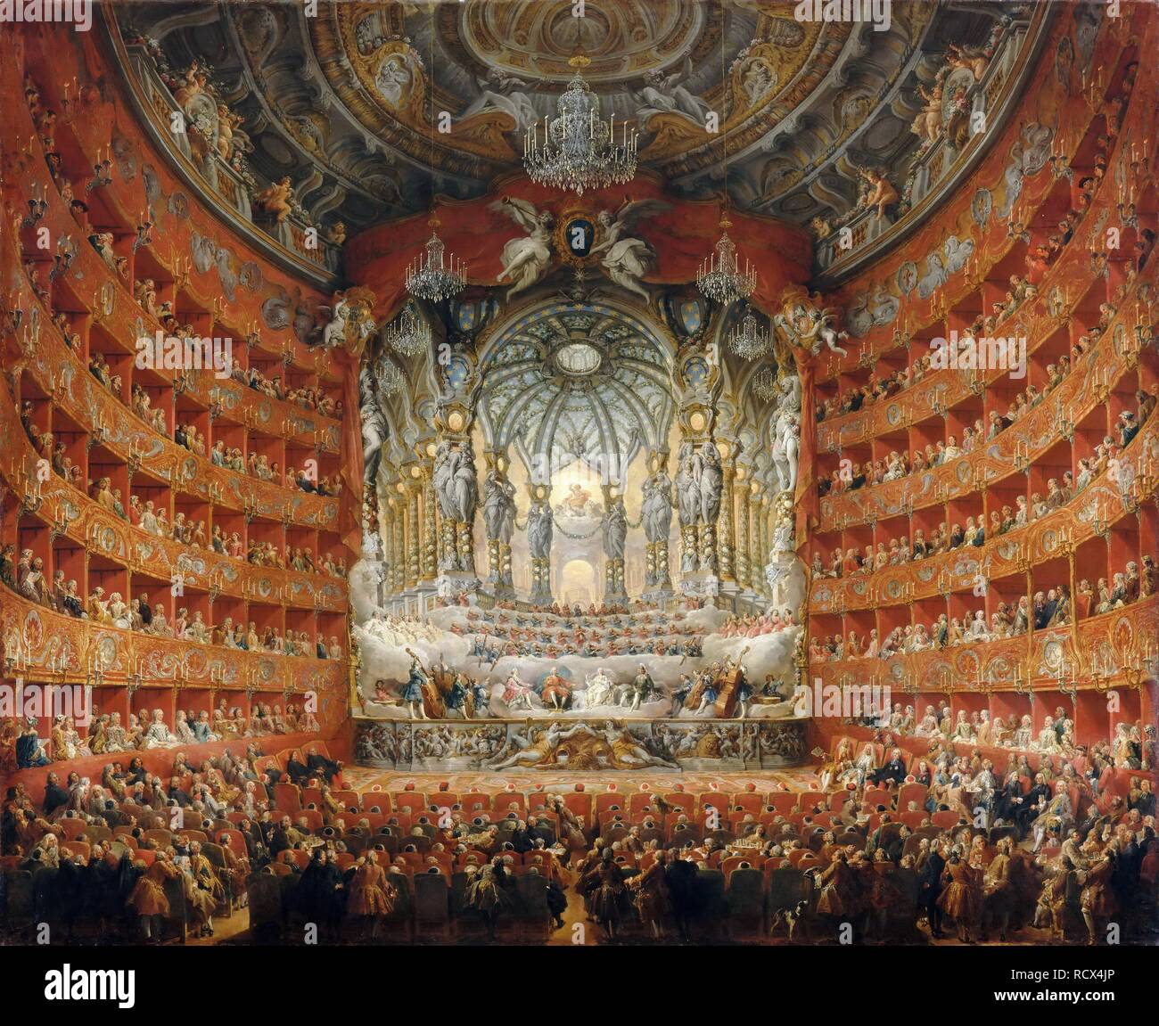 Musical feast given by the cardinal de La Rochefoucauld in the Teatro ...