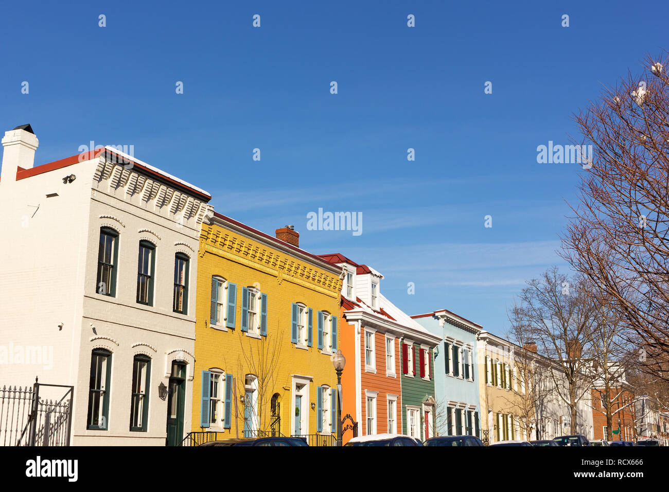 Georgetown neighborhood row houses hi-res stock photography and images ...