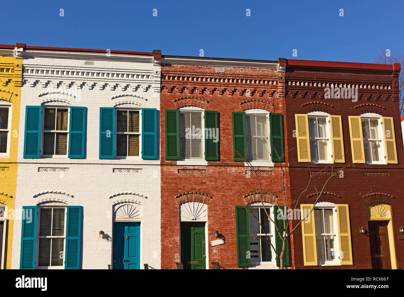 Georgetown neighborhood row houses hi-res stock photography and images ...
