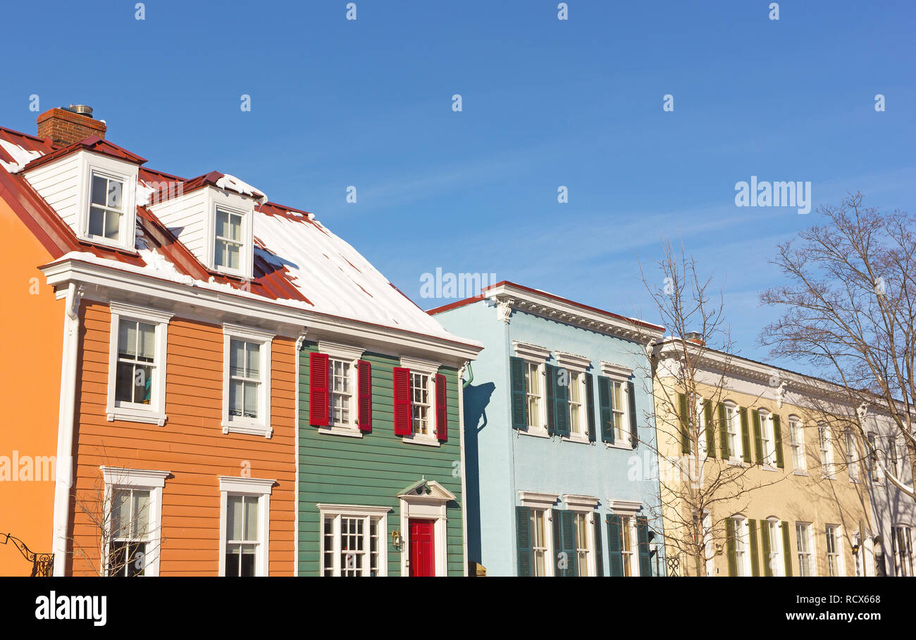 Historic residential architecture washington dc hi-res stock ...