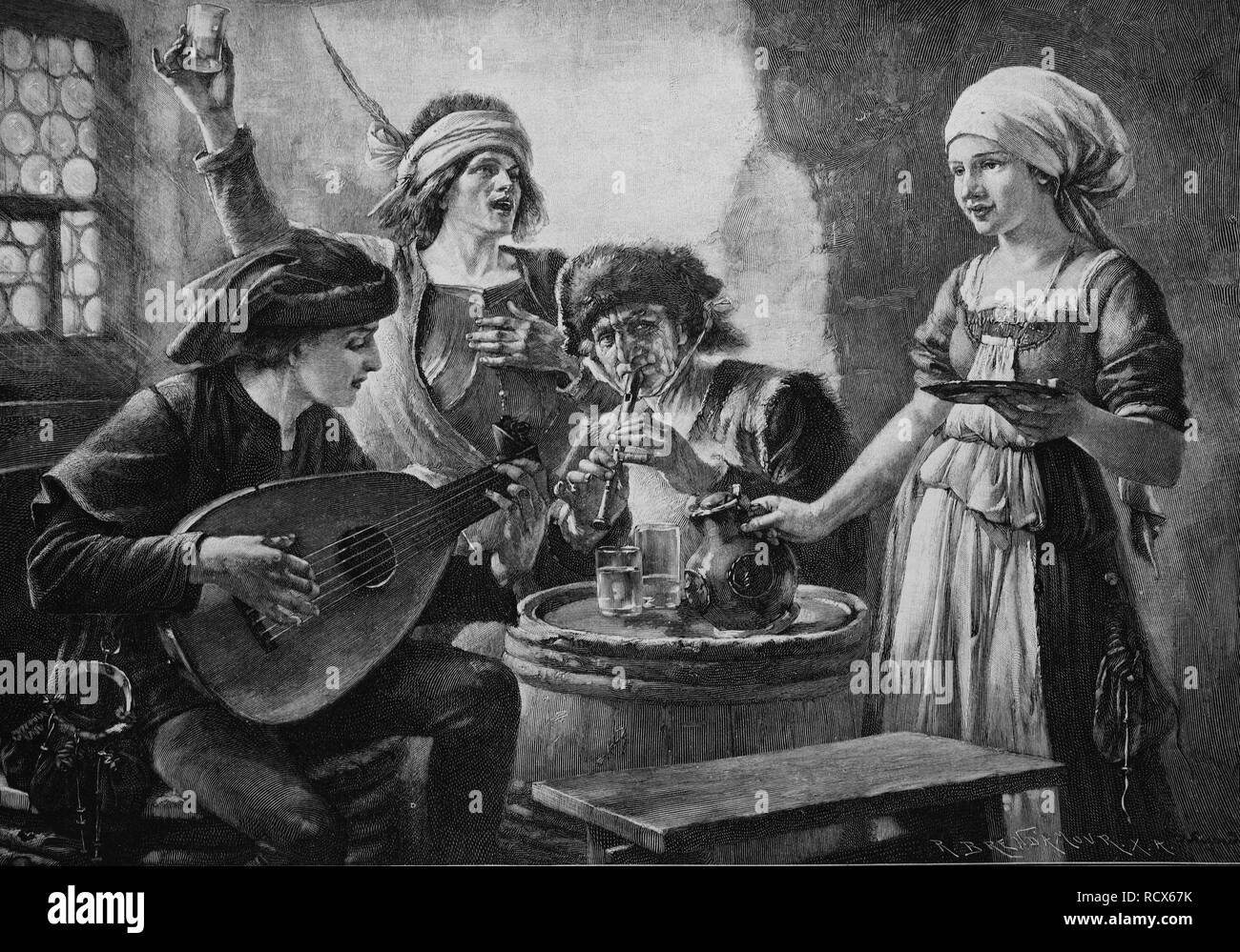 Music in wood Black and White Stock Photos & Images - Alamy