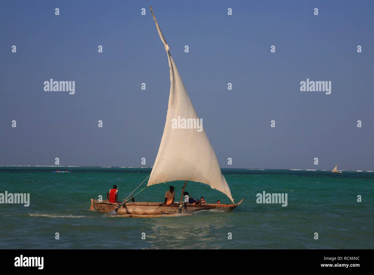 Dau, Dhow, a traditional sailing vessel, Zanzibar, Tanzania, Africa ...