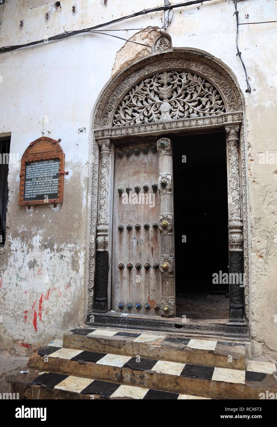 Tipu Tip's House, old trading house in Stone Town, Zanzibar, Tanzania ...