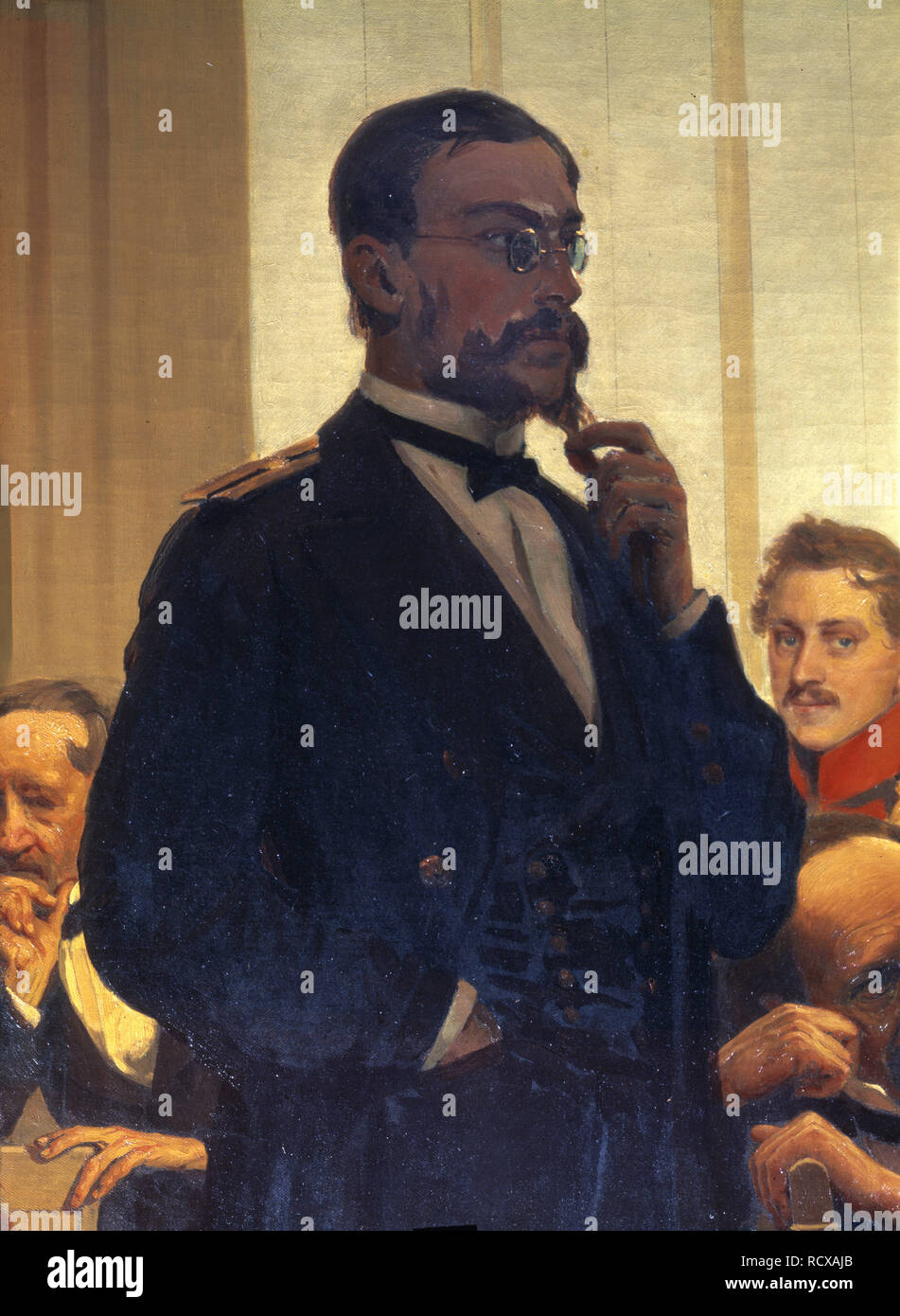 The composer Nikolay Rimsky-Korsakov (Detail of the painting Slavonic ...