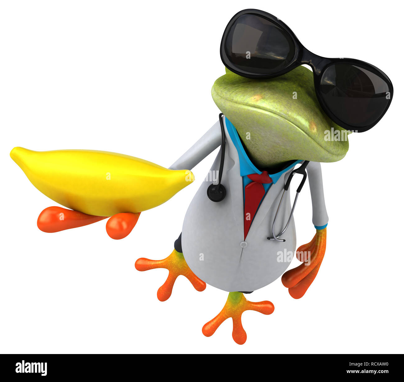 Frog doctor - 3D Illustration Stock Photo - Alamy
