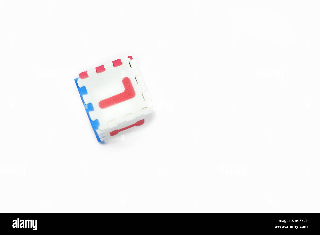 Picture of toy blocks forming cube with alphabets. Isolated on the ...